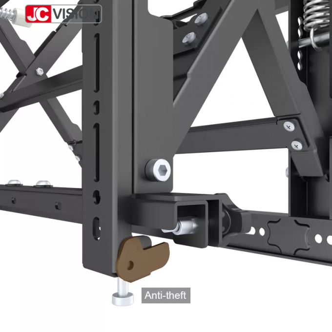 Full Service Push Out TV Wall Mount Bracket Cold Rolled Steel Powder Black