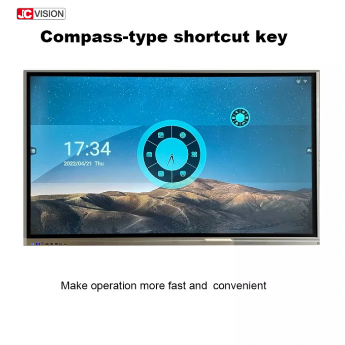 JCVISION 4K Ultra Smart Interactive Whiteboard Class Teaching Built In ...