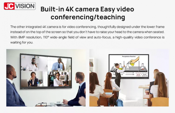 JCVISION 55 - 110Inch 4K Ultra Smart Education Board 4 + 64GB Android 11.0
