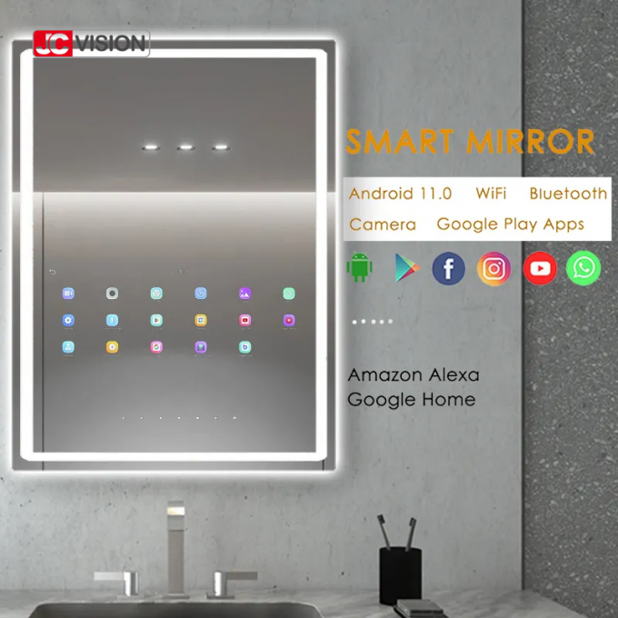 Waterproof Android LED TV Touch Screen Display IP65 Smart LED Bathroom ...