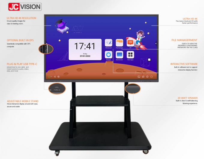 86 Inch Touch Screen Interactive Smart Board Display Ckd Classroom Teaching