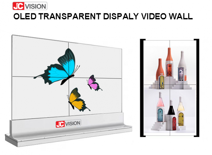 Floorstand 1920×1080 Transparent Digital Signage Display High Brightness
