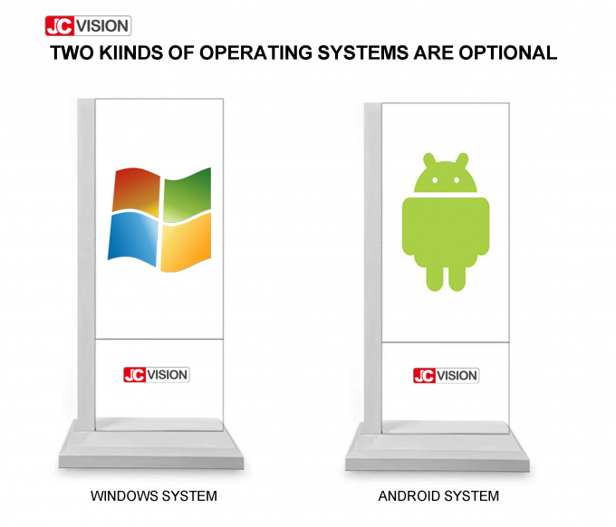 Jcvision 55 Inch Touch Digital Signage Transparent Oled Windows Android ...