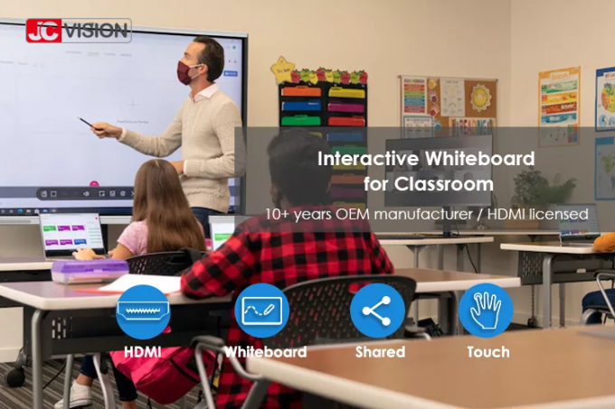 JCVISION 55 Inches Interactive Smartboard For Interactive Presentations