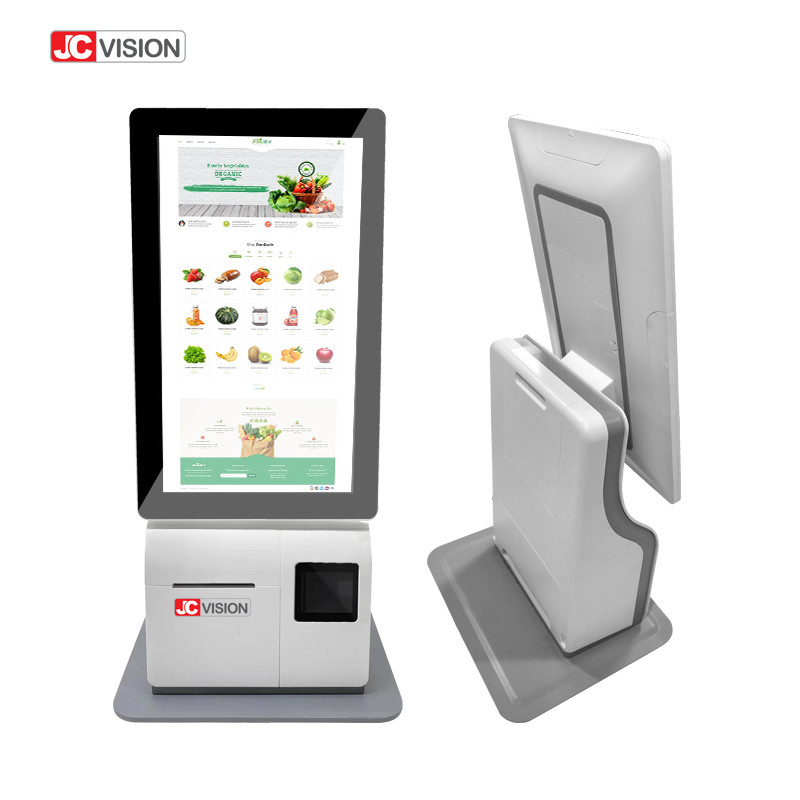 JCVISION White 15.6 Inch Self Service Check Out Kiosk Android 11.0 ...