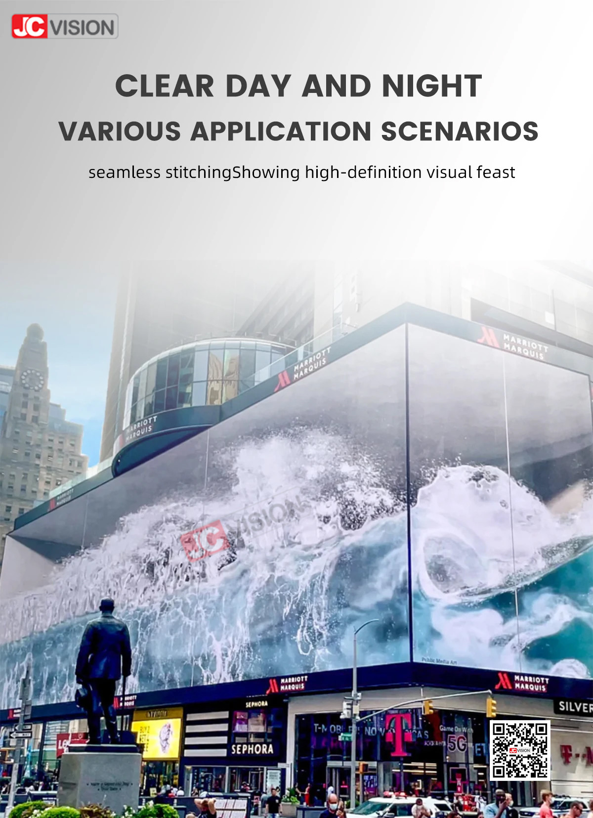 JCVISION's 3D Ultra HD Big LED Advertising Screen Display For Outdoor ...