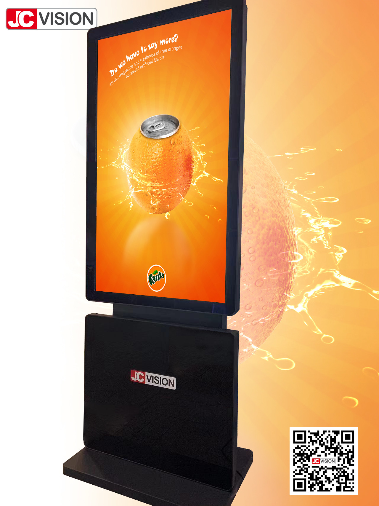 JCVISION Android 128GB Digital Signage Display Floor Stand & Ceiling ...