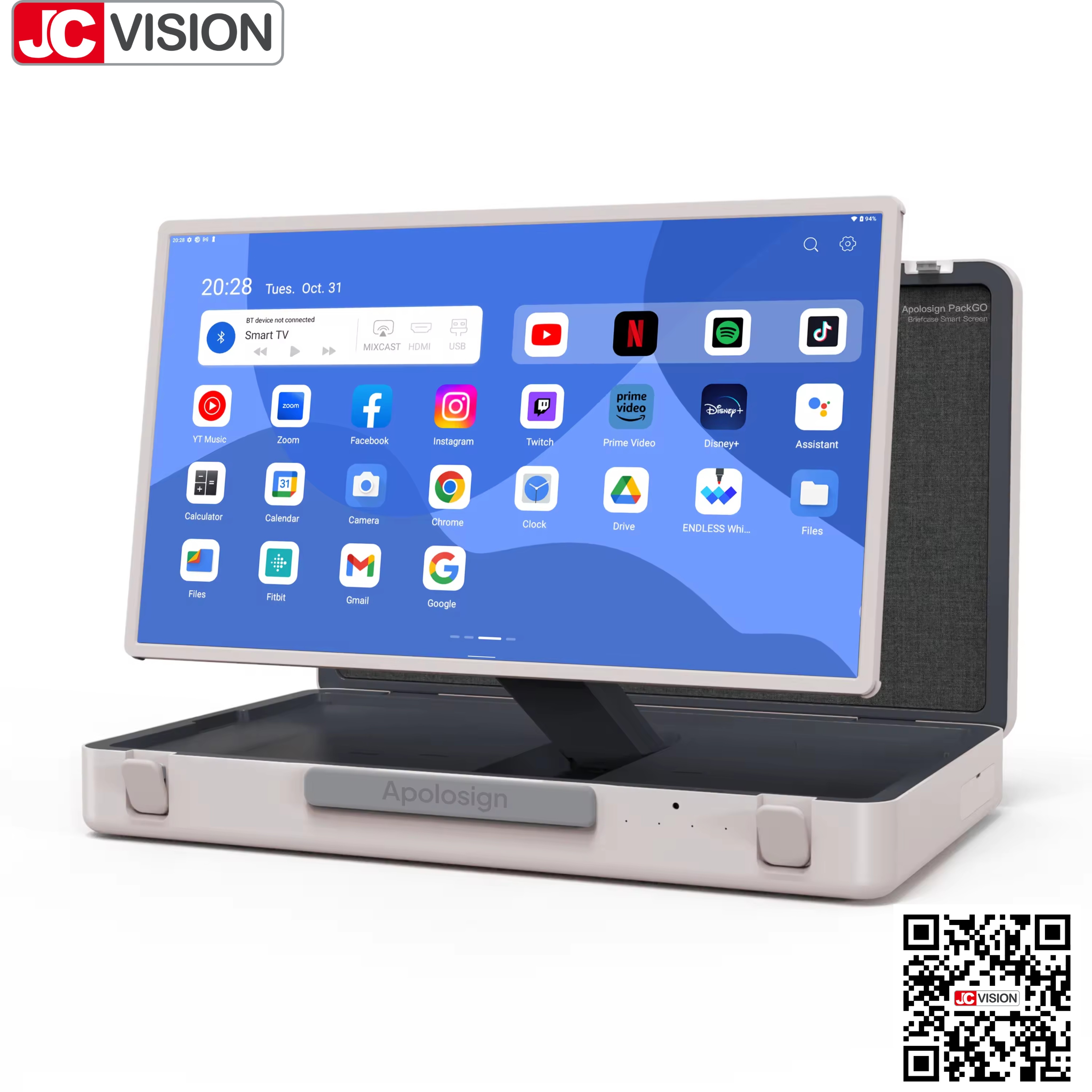 JCVISION 27" briefcase monitor Touch Screen Android 12 System Smart ...
